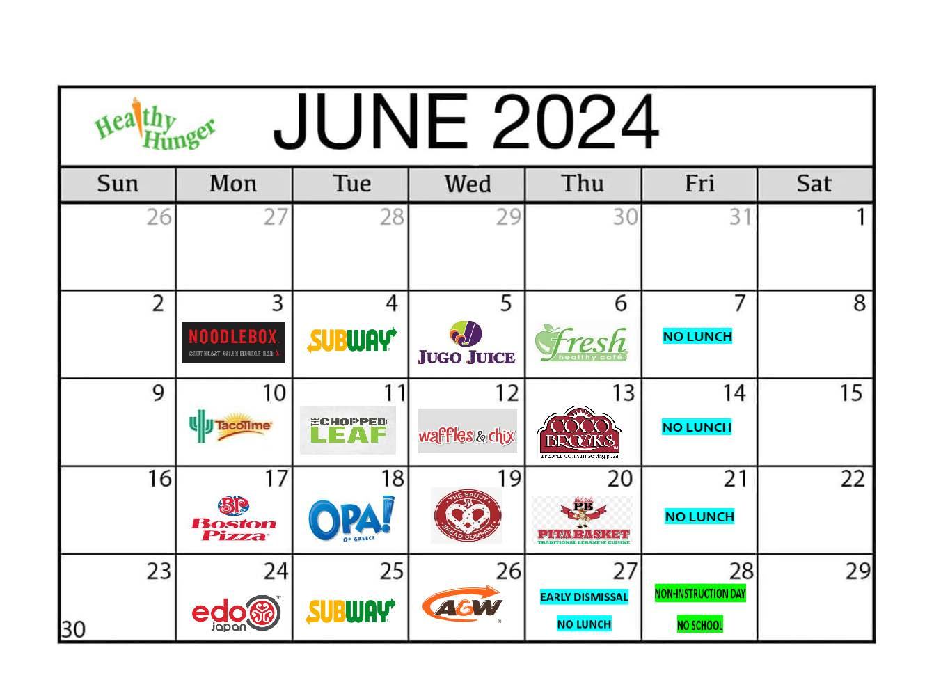 June Menu